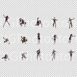 15 Zombies Digital Overlays, Halloween, Walking Zombie Dead ...
