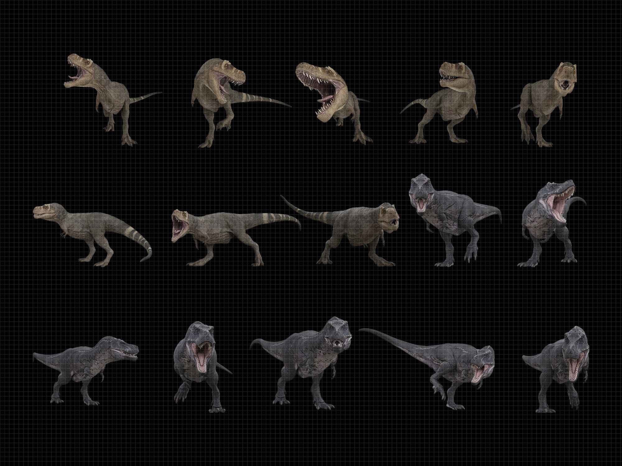 T-rex Digital Overlays 15 Tyrannosaurus Rex PNG Overlays | Etsy UK