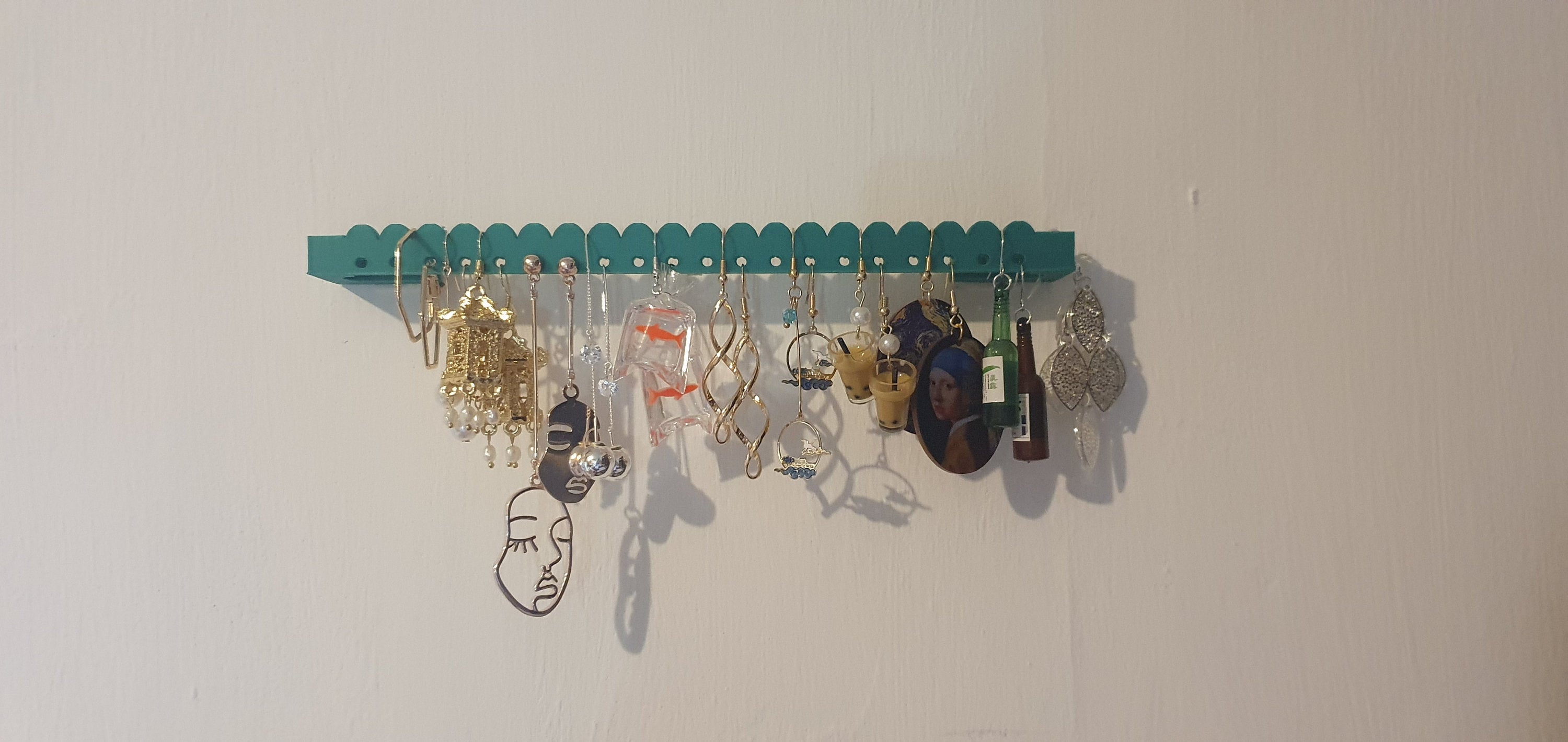 3D Printed Wall Mounted Earring Holder - Etsy
