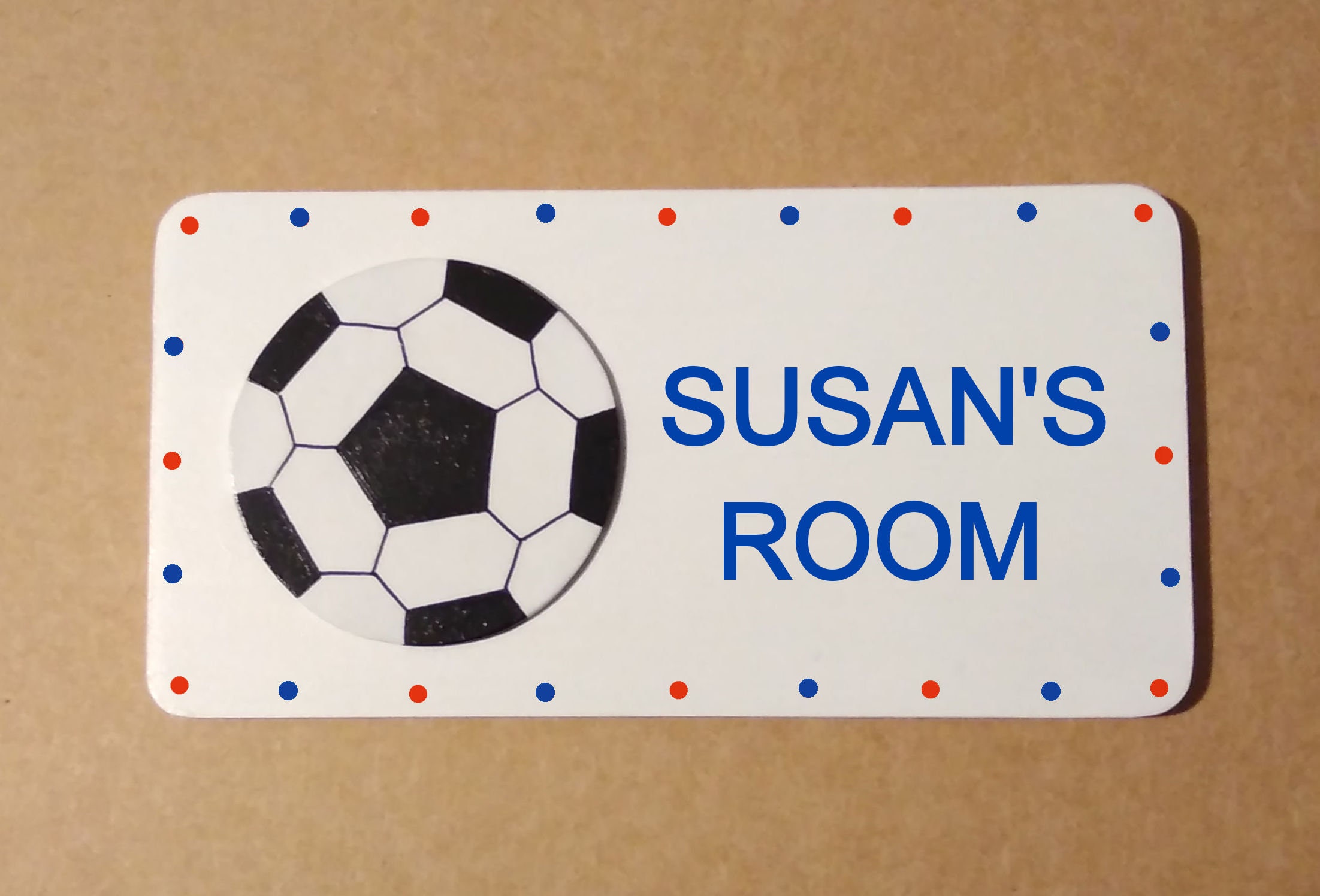 Football Soccer Personalised Room Sign Door Plaque | Etsy
