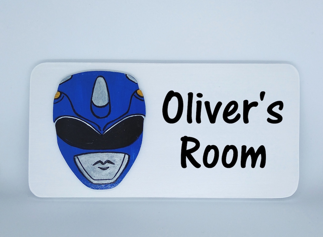 Power Rangers Personalised Childs Door Sign Plaque Ideal Gift Blue - Etsy