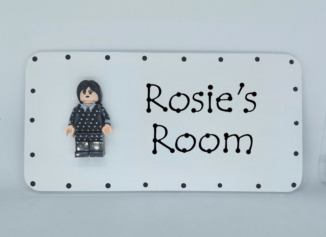 Wednesday Addams Mini Figure Personalised Door Sign Plaque - Etsy