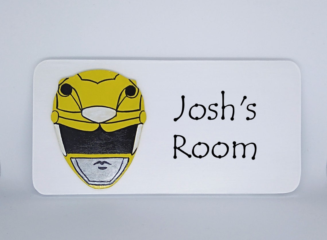 Power Rangers Personalised Childs door sign plaque Ideal Gift | Etsy