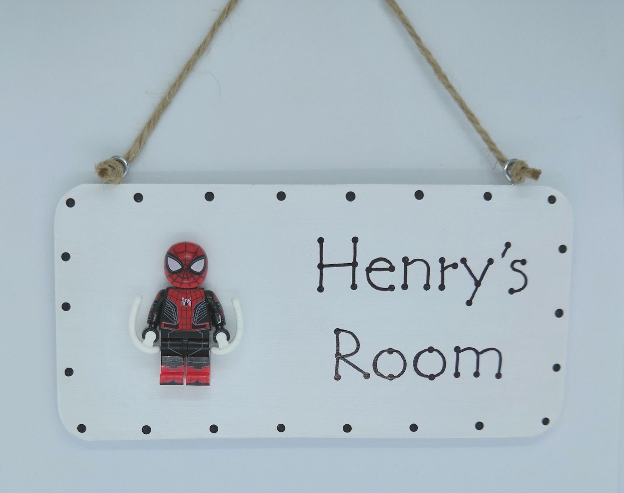 Spiderman Black Personalised Door Sign Plaque Superhero - Etsy UK