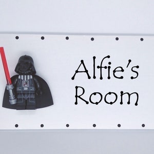 Darth Vader Personalised Star Wars Door Sign Plaque Mini Figure - Etsy
