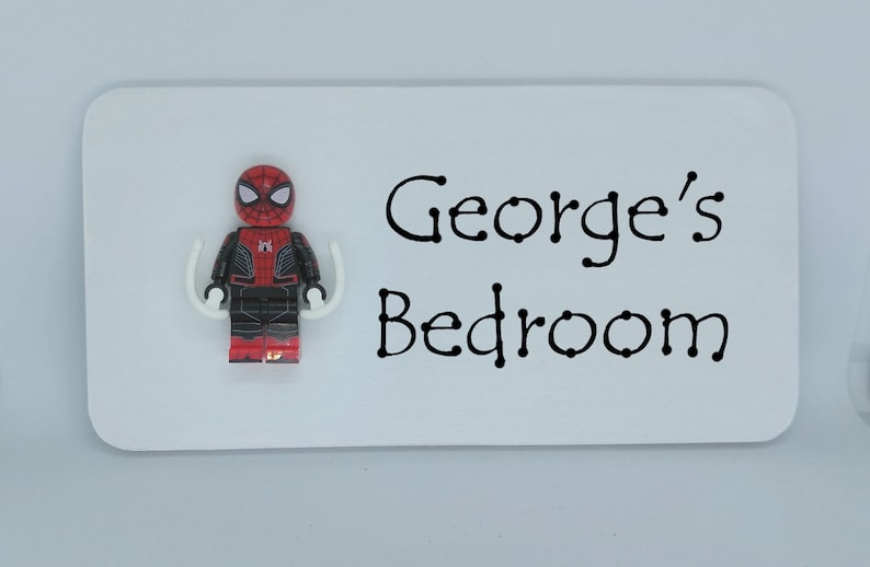 Spiderman Black Personalised Door Sign Plaque Superhero - Etsy UK
