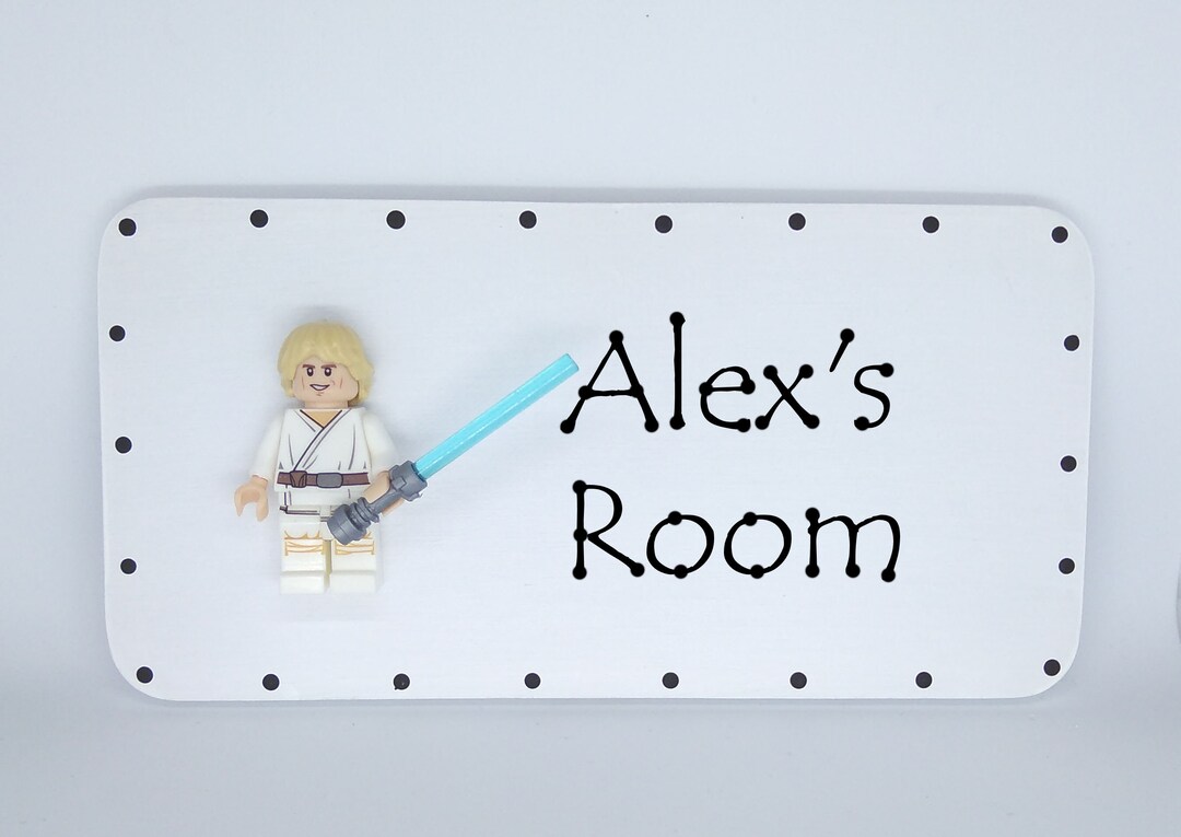 Personalised Luke Skywalker Star Wars Door Sign Plaque Mini Figure - Etsy