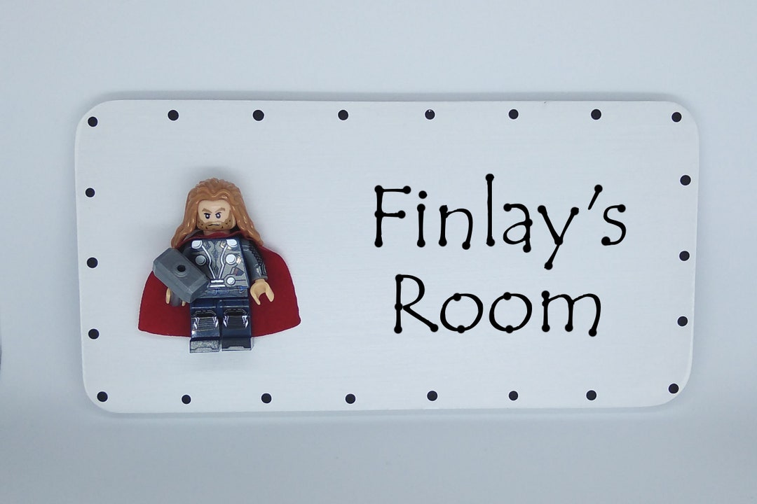 Thor Personalised Door Sign Plaque Mini Figure Superhero - Etsy