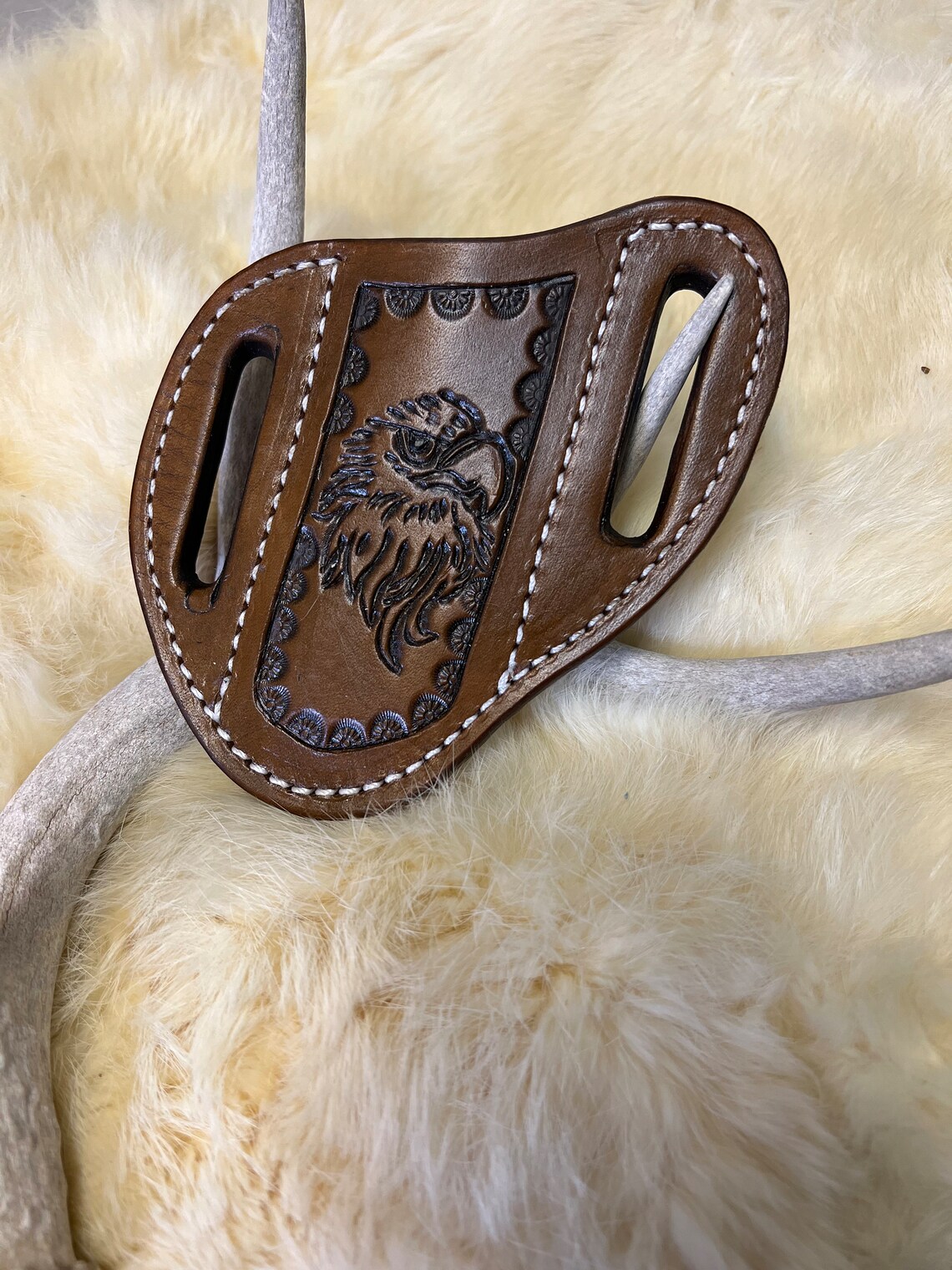 Hand-tooled Leather Knife Sheath (pancake) - Etsy