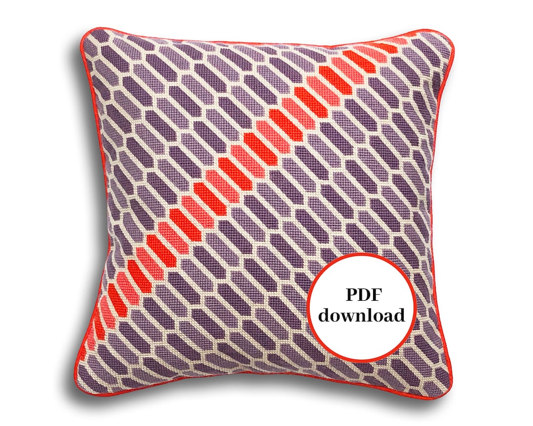 Modern Needlepoint Chart/pattern, PDF Download, Geometric Hexagons ...