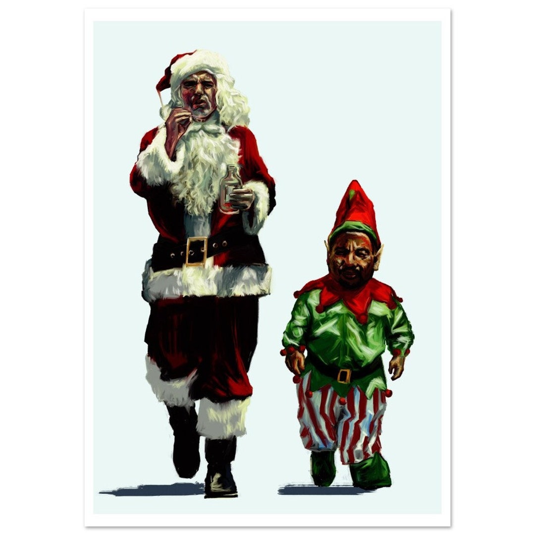 Bad Santa Poster - Funny Christmas Wall Art - Etsy