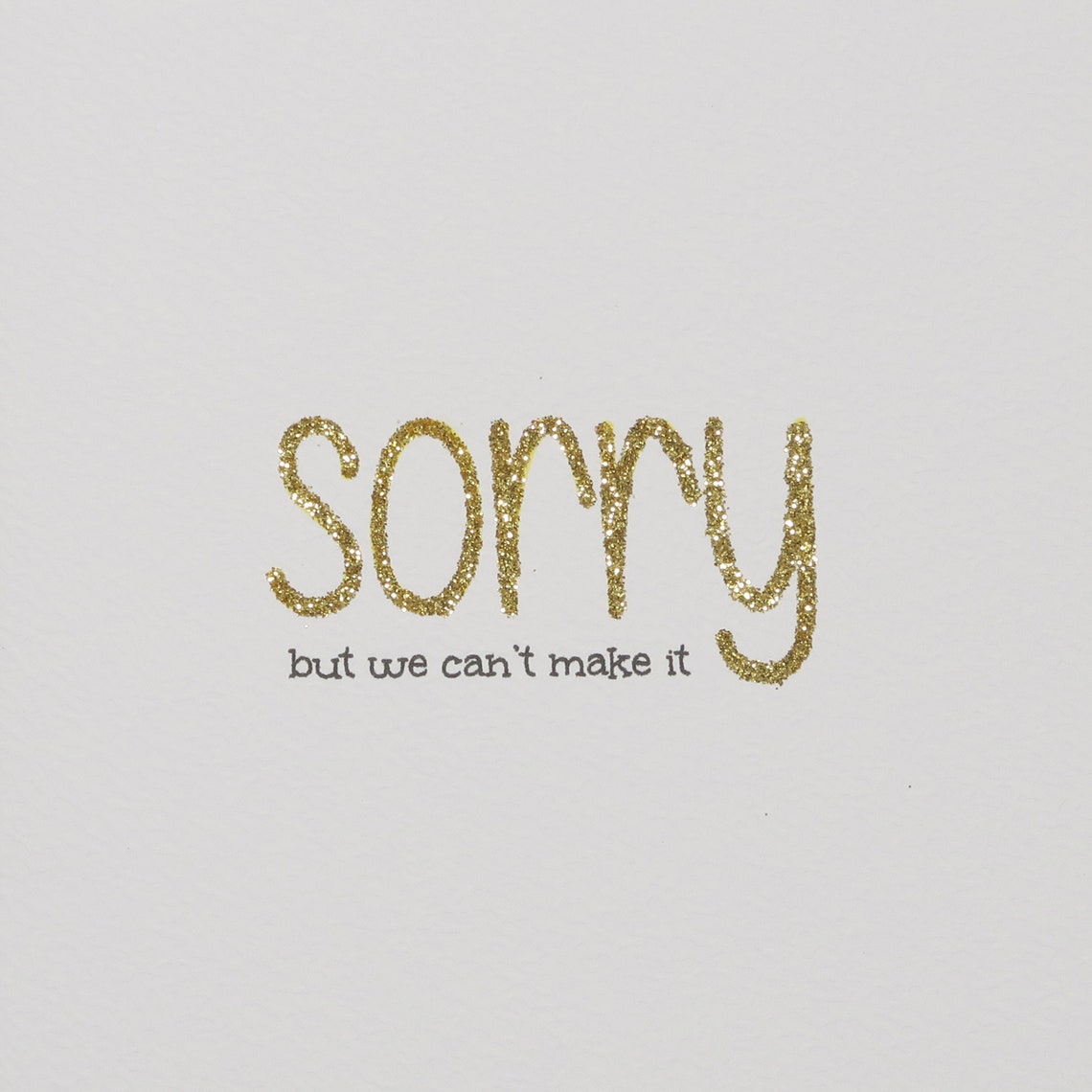 Small Regret Card Sorry We Can't Make It RSVP General | Etsy UK