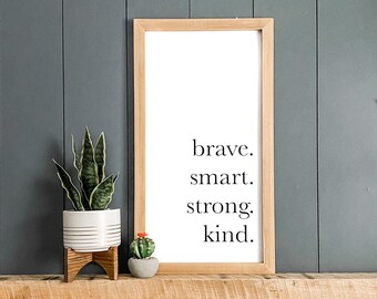Brave Strong Smart | Etsy