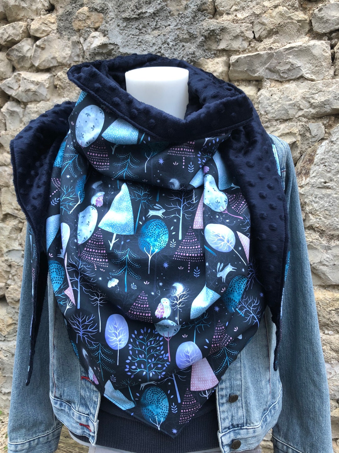 Night Magical Scarf Blue - Etsy