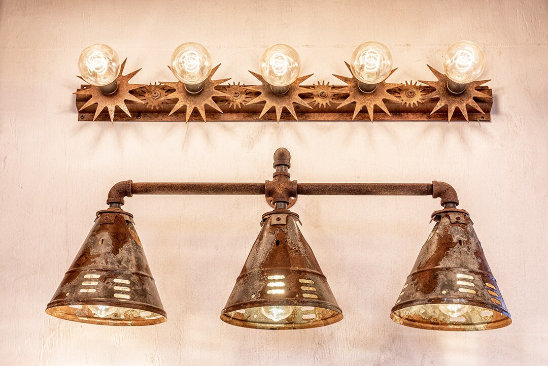 Rustic Vintage Turkey Brooder 25 Disk Drop Light - Etsy