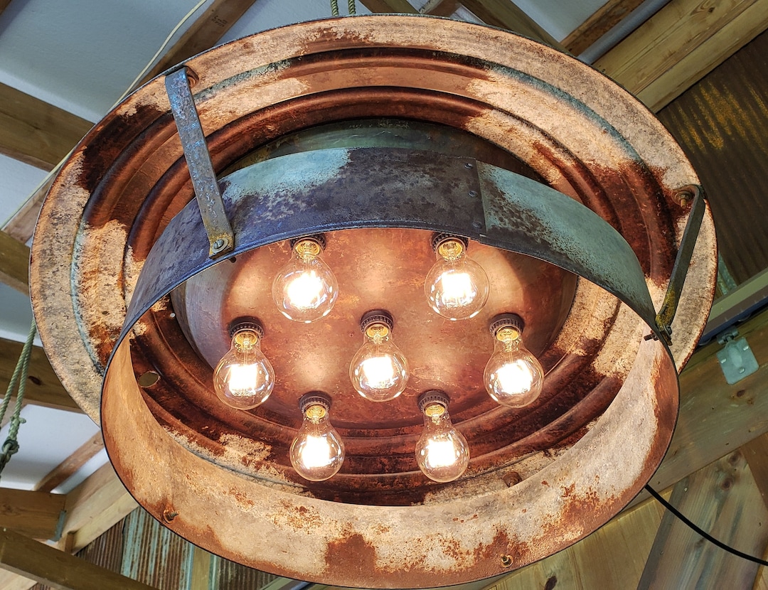 Rustic Vintage Chicken Brooder Disk W/turkey Feeder Ring - Etsy