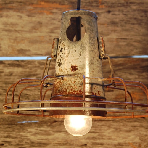 Repurposed Vintage Chicken Feeder Light Farmhouse Kitchen - Etsy