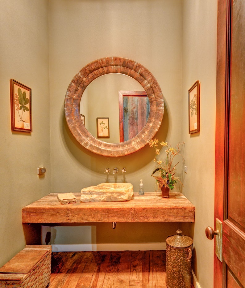 Rustic Vintage 46 Chicken Brooder Disk Mirror - Etsy