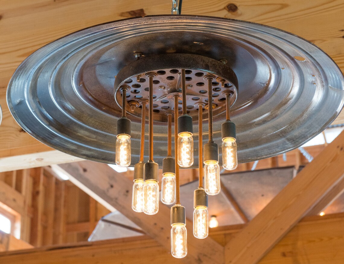 Rustic Vintage Brooder Disk W/packer Wheel Light - Etsy