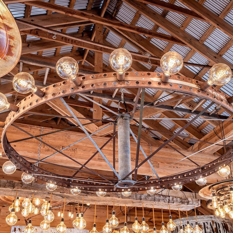 Wagon Wheel Light - Etsy