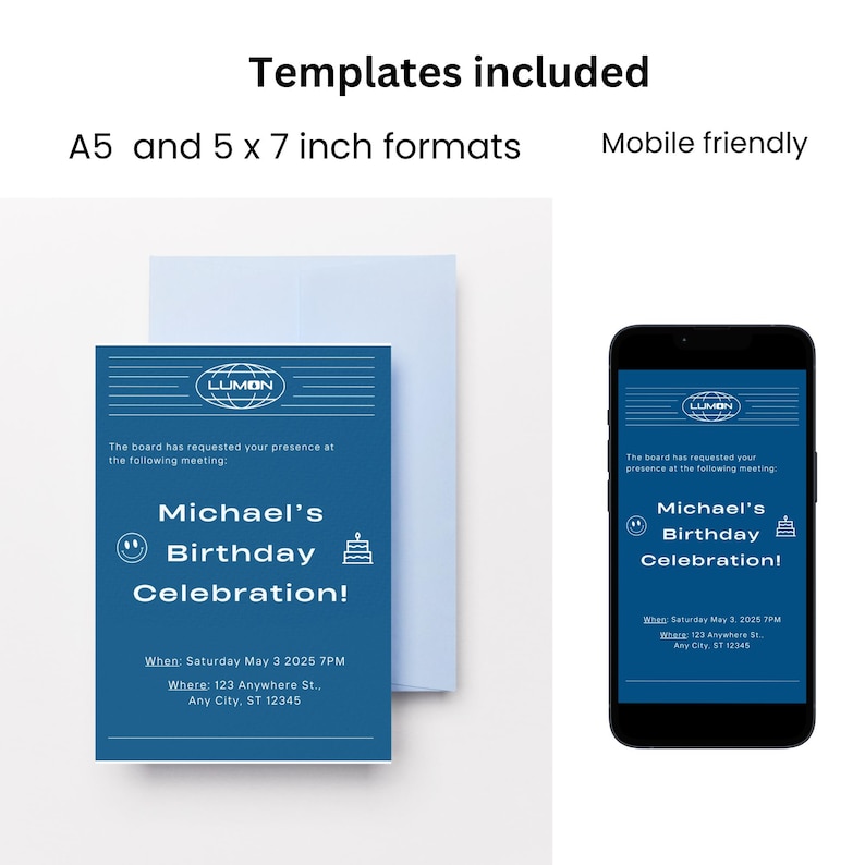 Severance Birthday Invite, Editable, Canva, Template, Printable ...