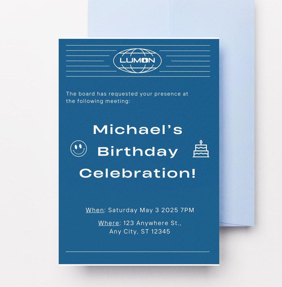 Severance Birthday Invite, Editable, Canva, Template, Printable ...