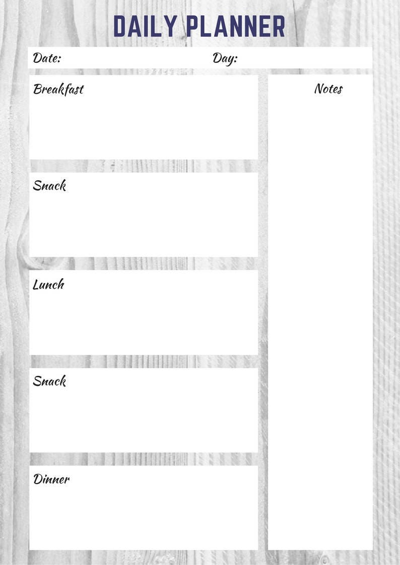 My Clean Eating Planner. Printable PDF A4 Size - Etsy