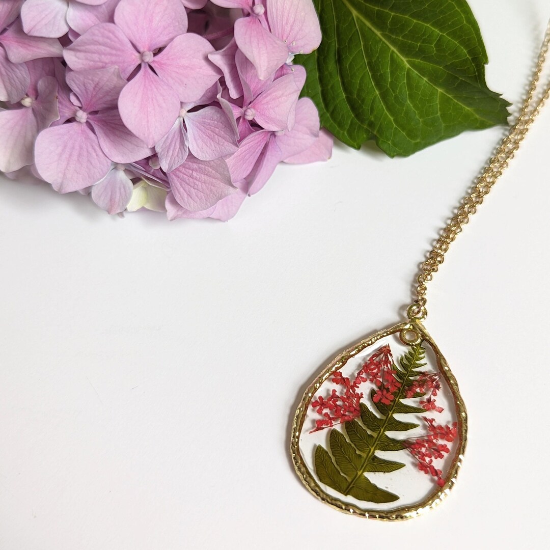 Fern Botanical Necklace, Birthday Gift Unique, Fern Jewelry - Etsy
