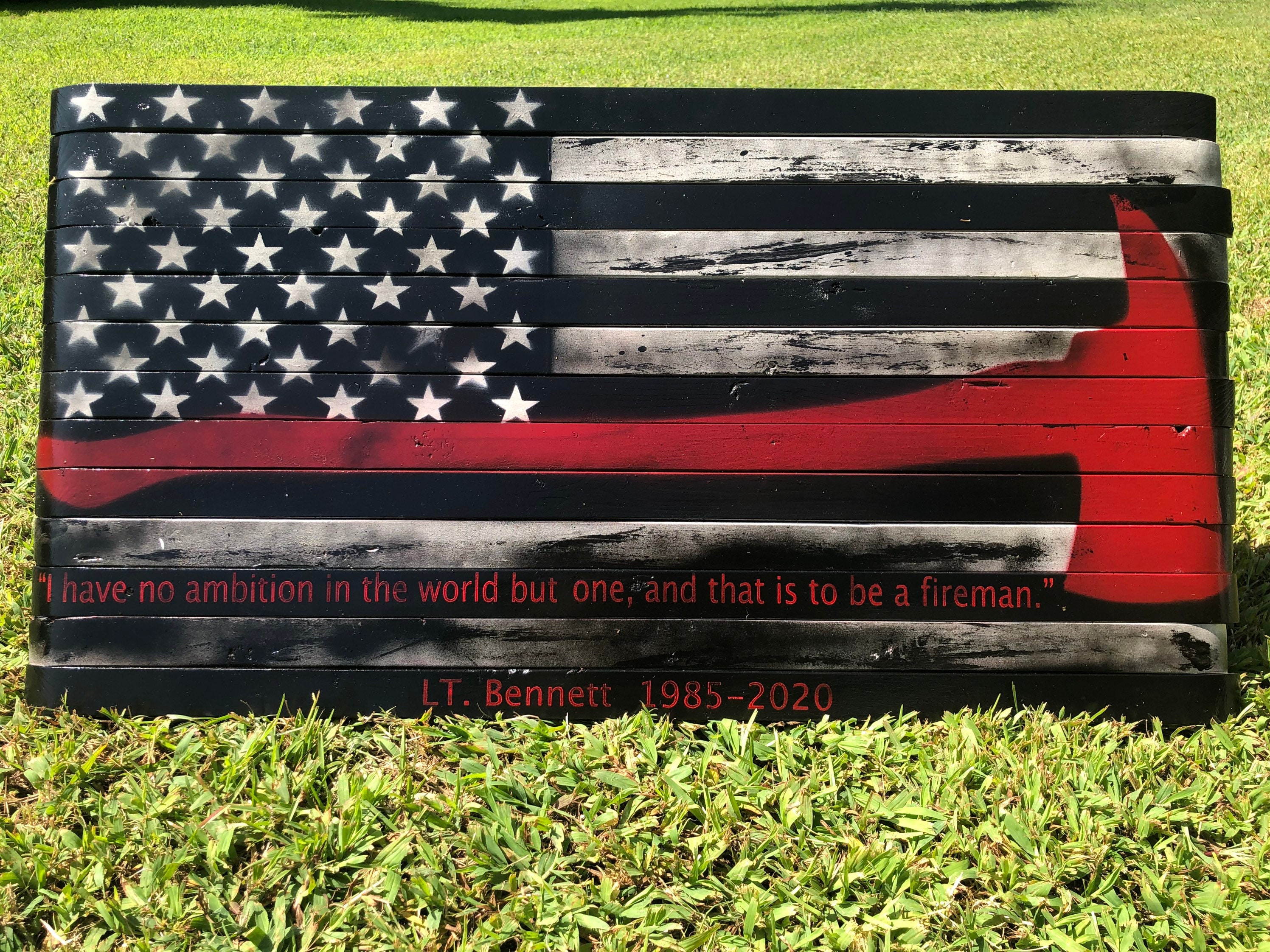 Thin Red Line Axe Flag - Etsy