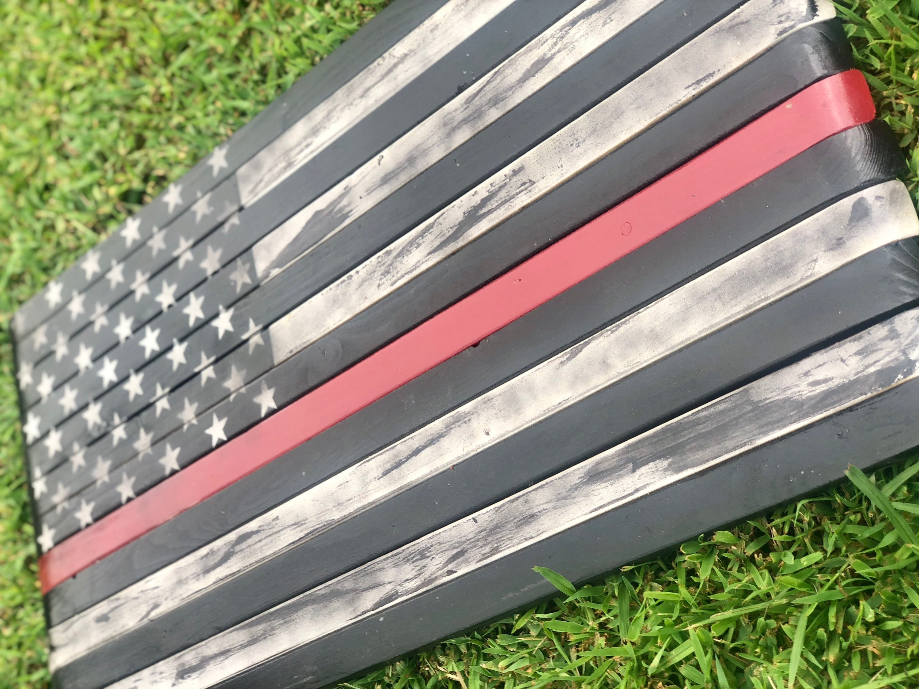 Thin Red Line Flag - Etsy