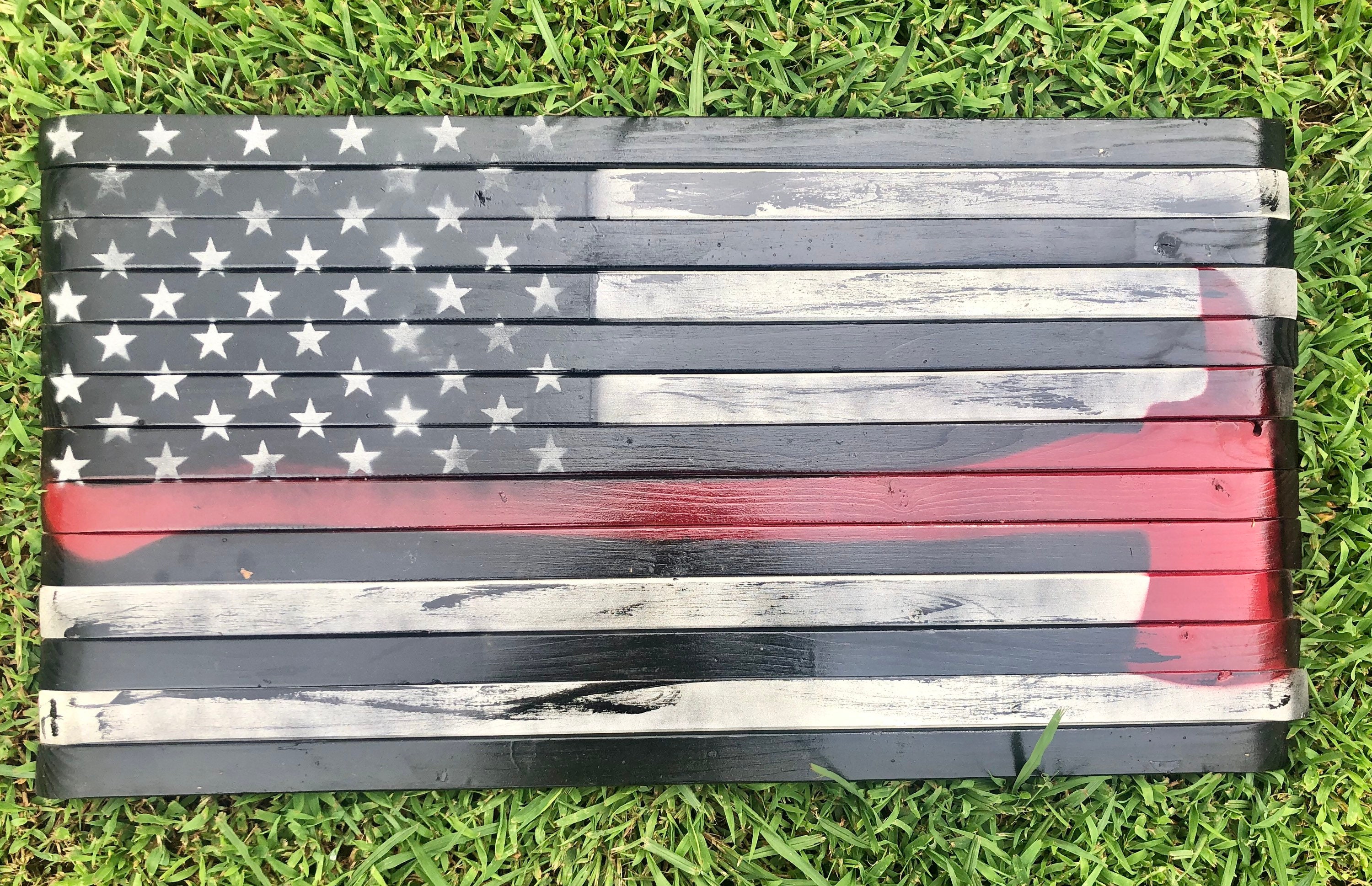 Thin Red Line Axe Flag - Etsy