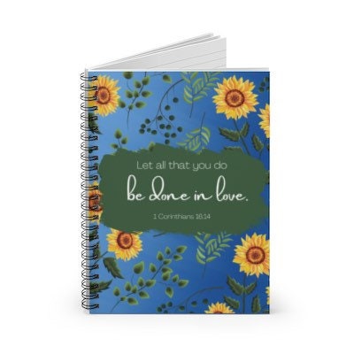 Christian Spiral Notebook Bible Verse Lined Notebook - Etsy