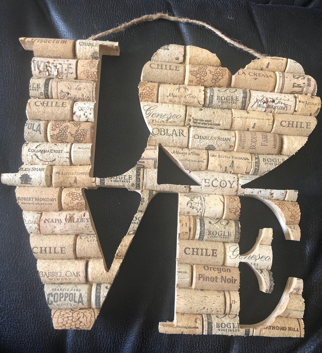 Wine Cork LOVE Wall Hanging - Etsy