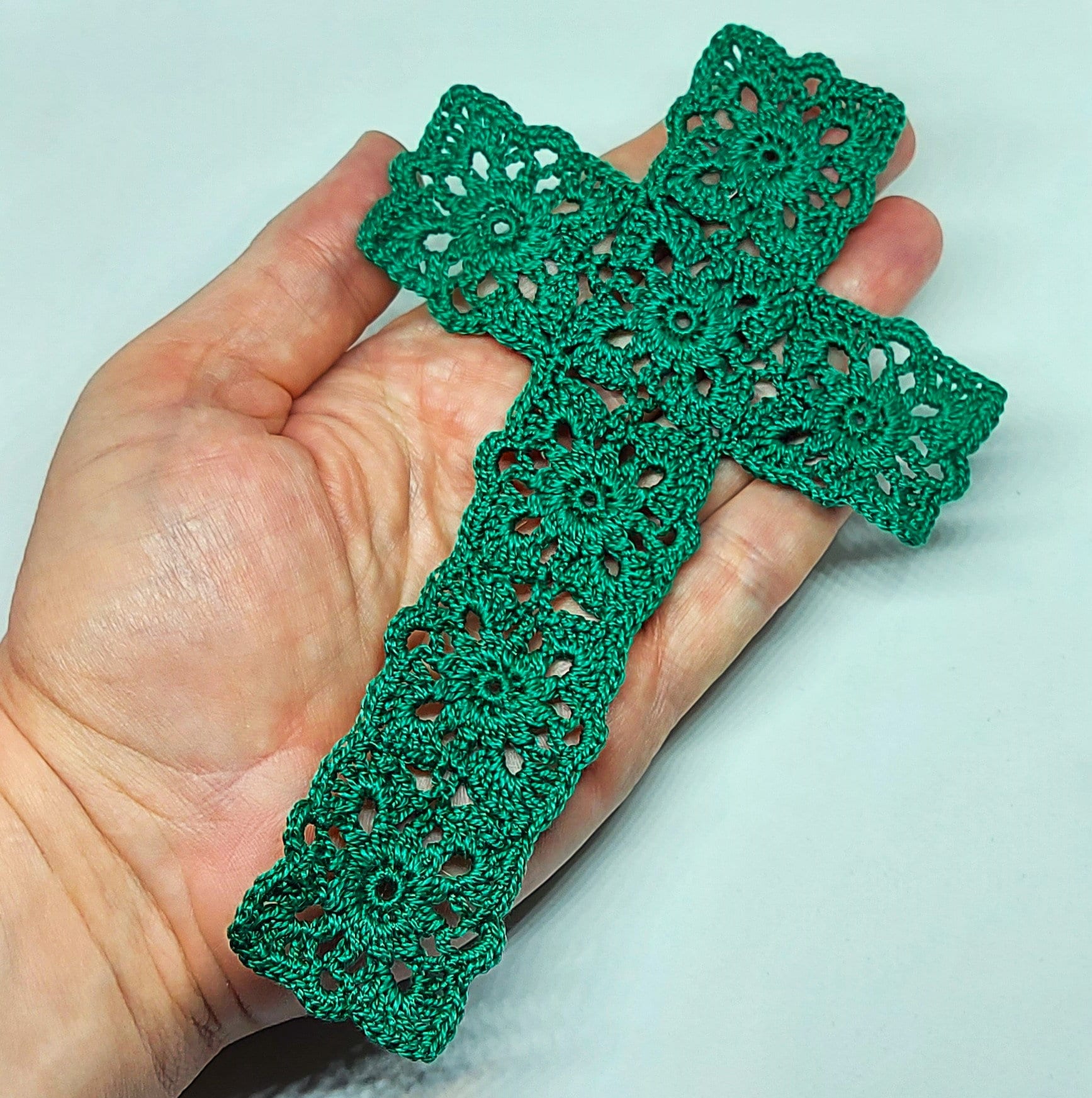 Crochet Cross Bookmark. Religious Gifts. Easter, Baptism, Confirmation ...