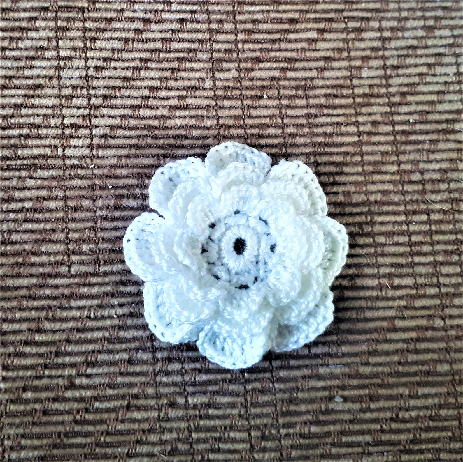 Set of 3-6-9 Flower Motif Decorative Crocheted Accessory White Wedding ...
