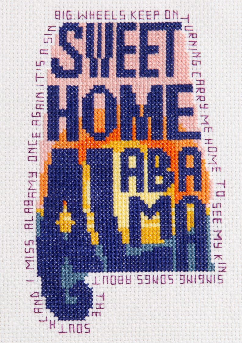 Sweet Home Alabama Cross Stitch Pattern - Etsy