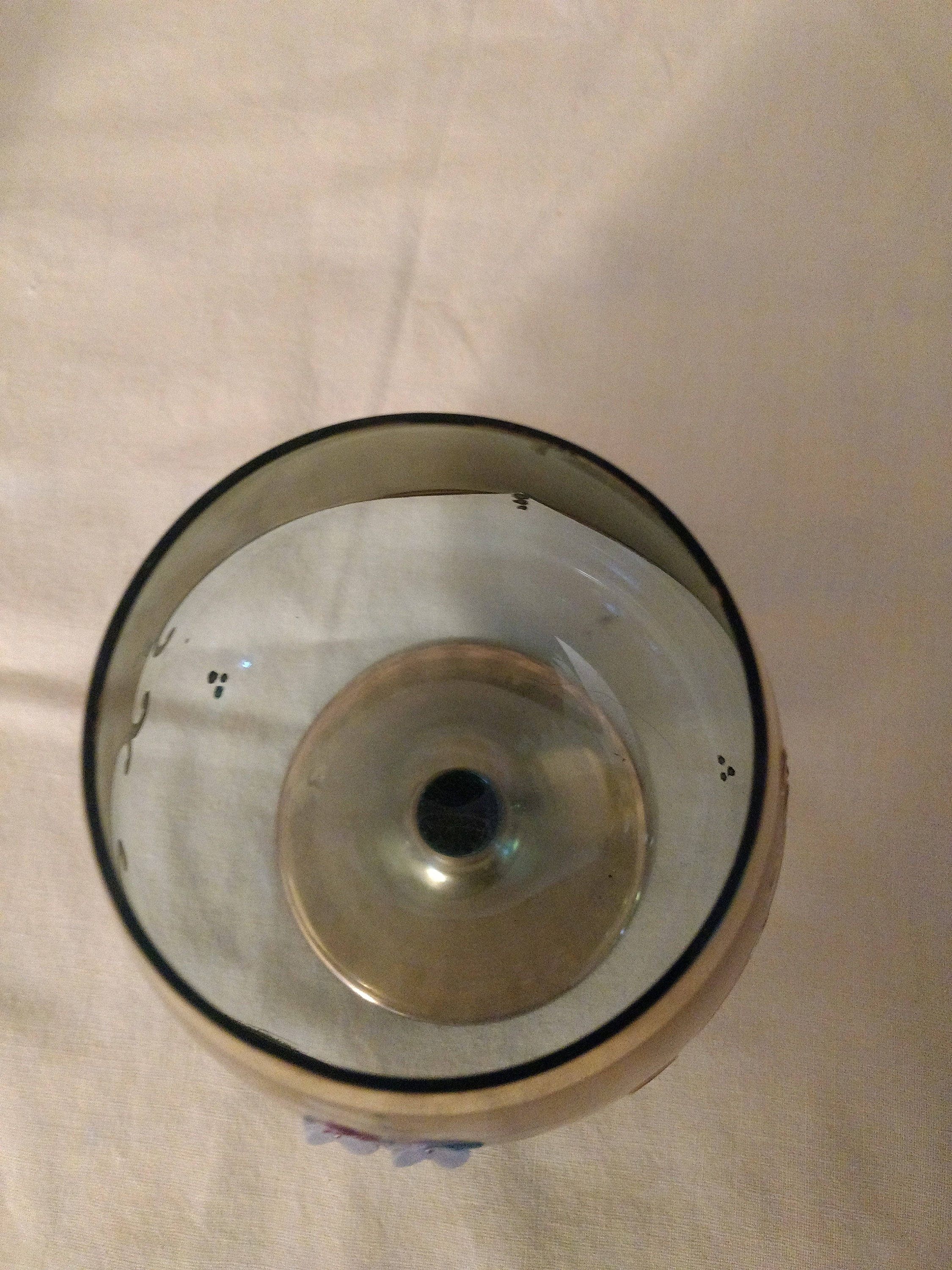 Bohemian Glass Blue Brandy Snifter Vase Gold Overlay and | Etsy