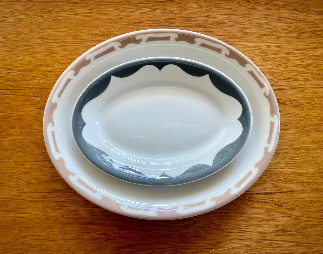 Two Vintage Oval Diner Plates, Great Condition - Etsy