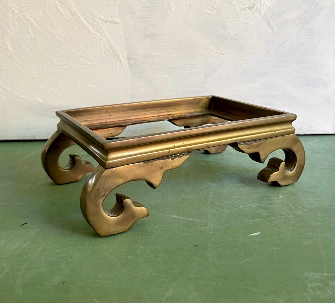 Vintage Solid Brass Display Stand - Etsy