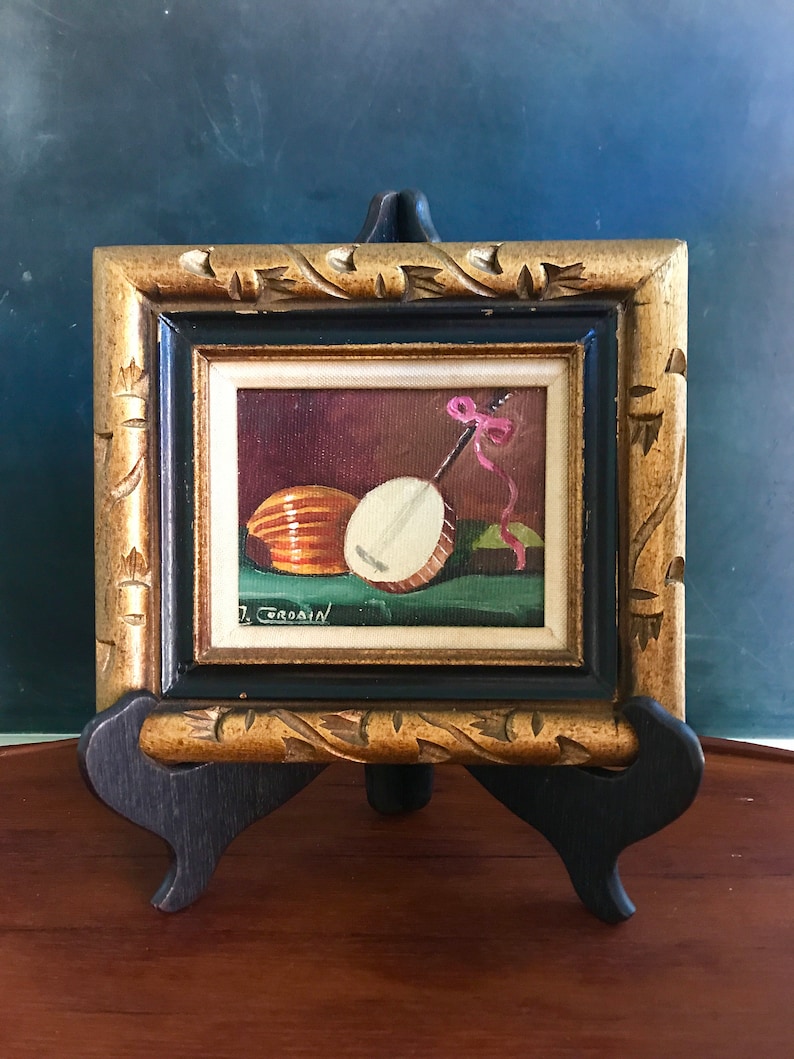 Small Antique Still Life Oil Painting by French Painter Jean Cordain ...