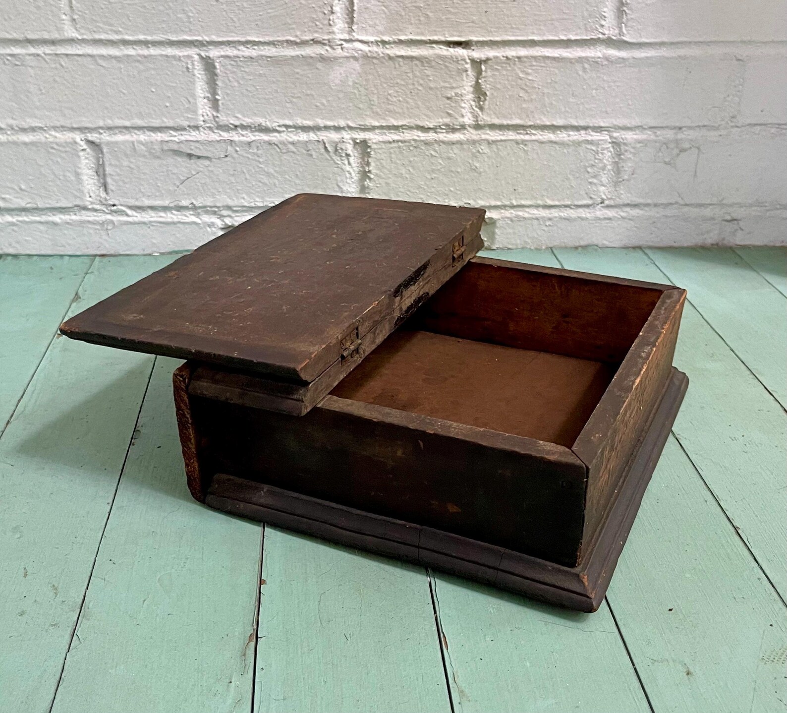 Antique Rustic Wooden Writing Box for Stationery and Pens, Circa Turn ...