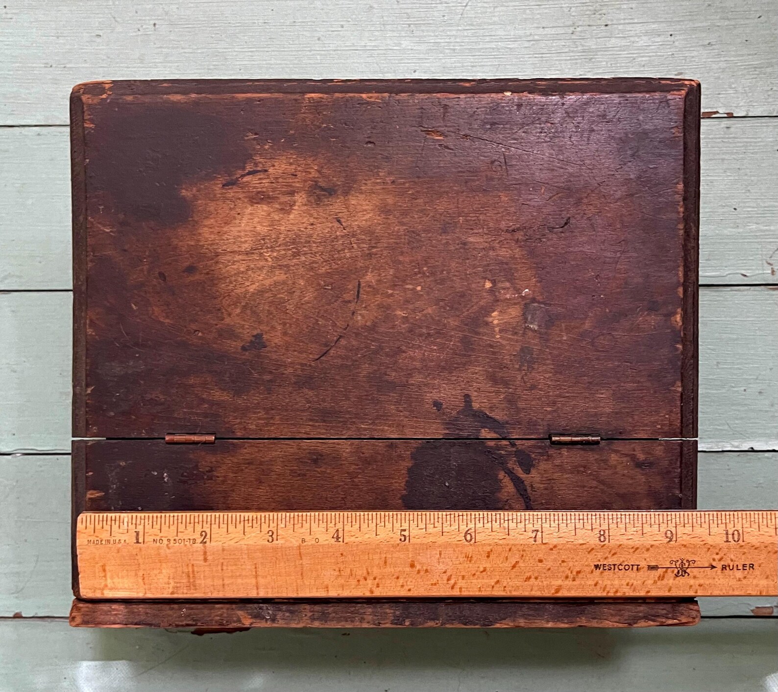 Antique Rustic Wooden Writing Box for Stationery and Pens, Circa Turn ...