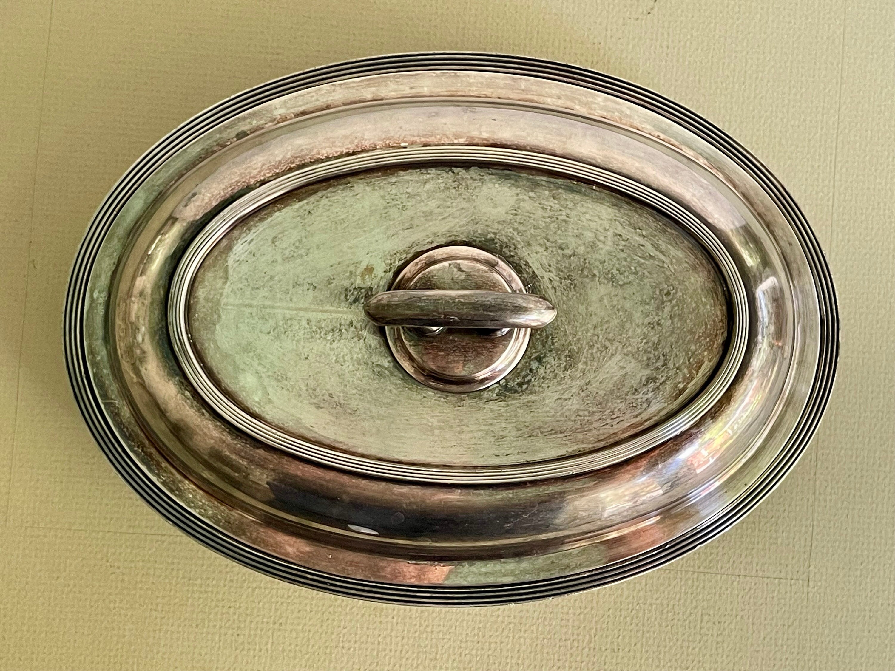 Vintage Nickle Silver Plated Covered Serving Dish With Hallmark - Etsy