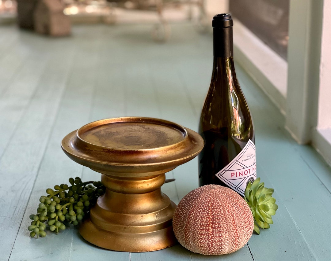 Large Vintage Gold Ceramic Pedestal, Cloche Stand, 1950’s, Very Good ...