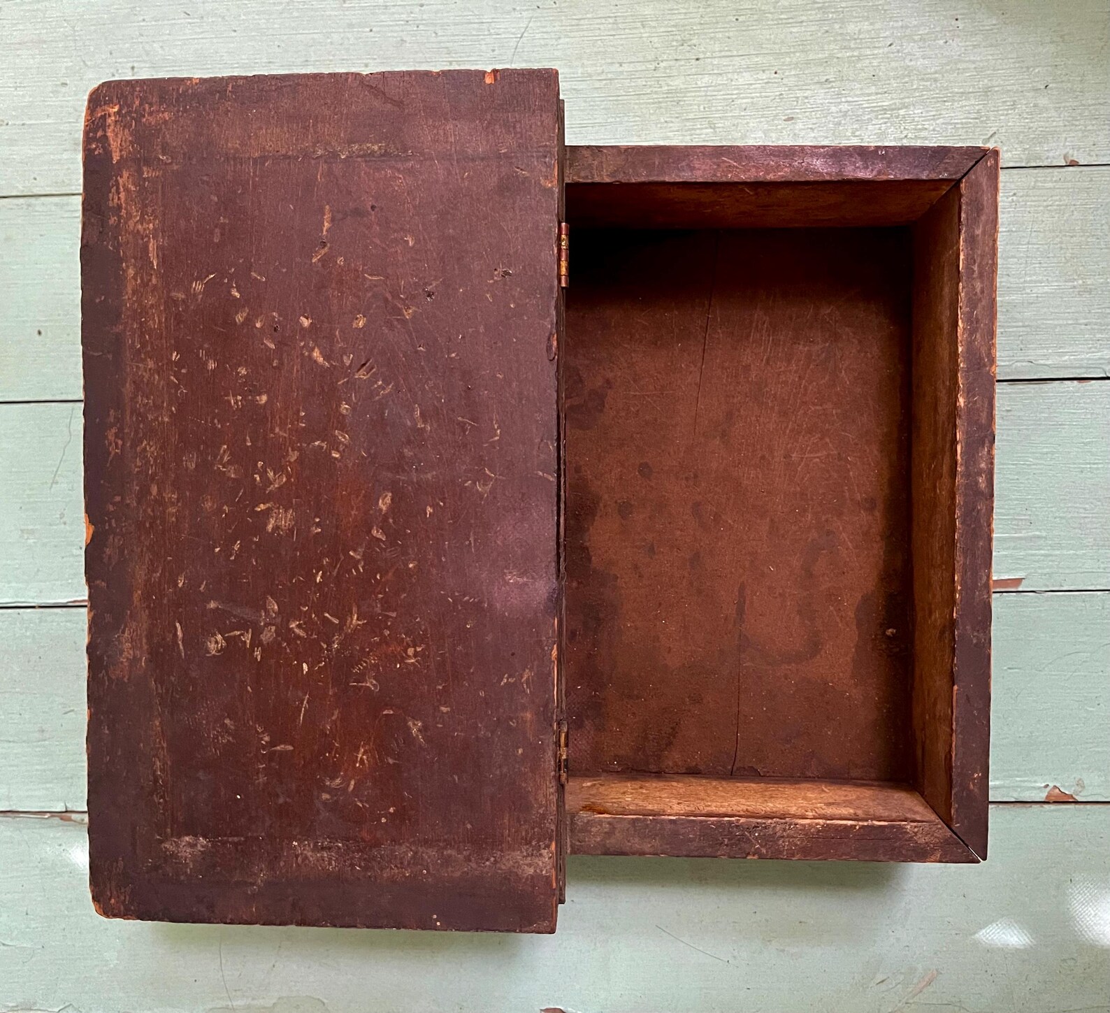 Antique Rustic Wooden Writing Box for Stationery and Pens, Circa Turn ...