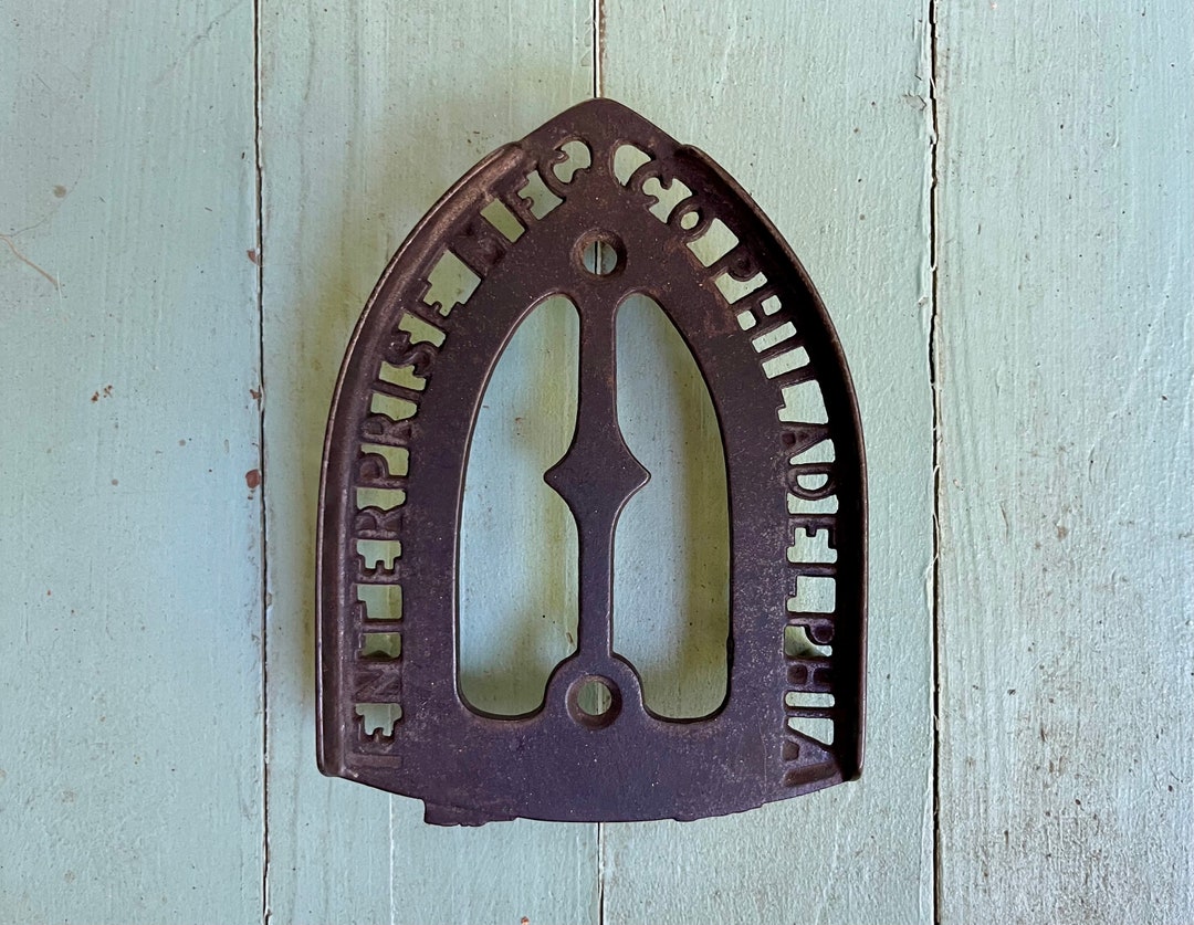 Antique Cast Iron Sad Iron Trivet, Enterprise Mfg Co Philadelphia - Etsy