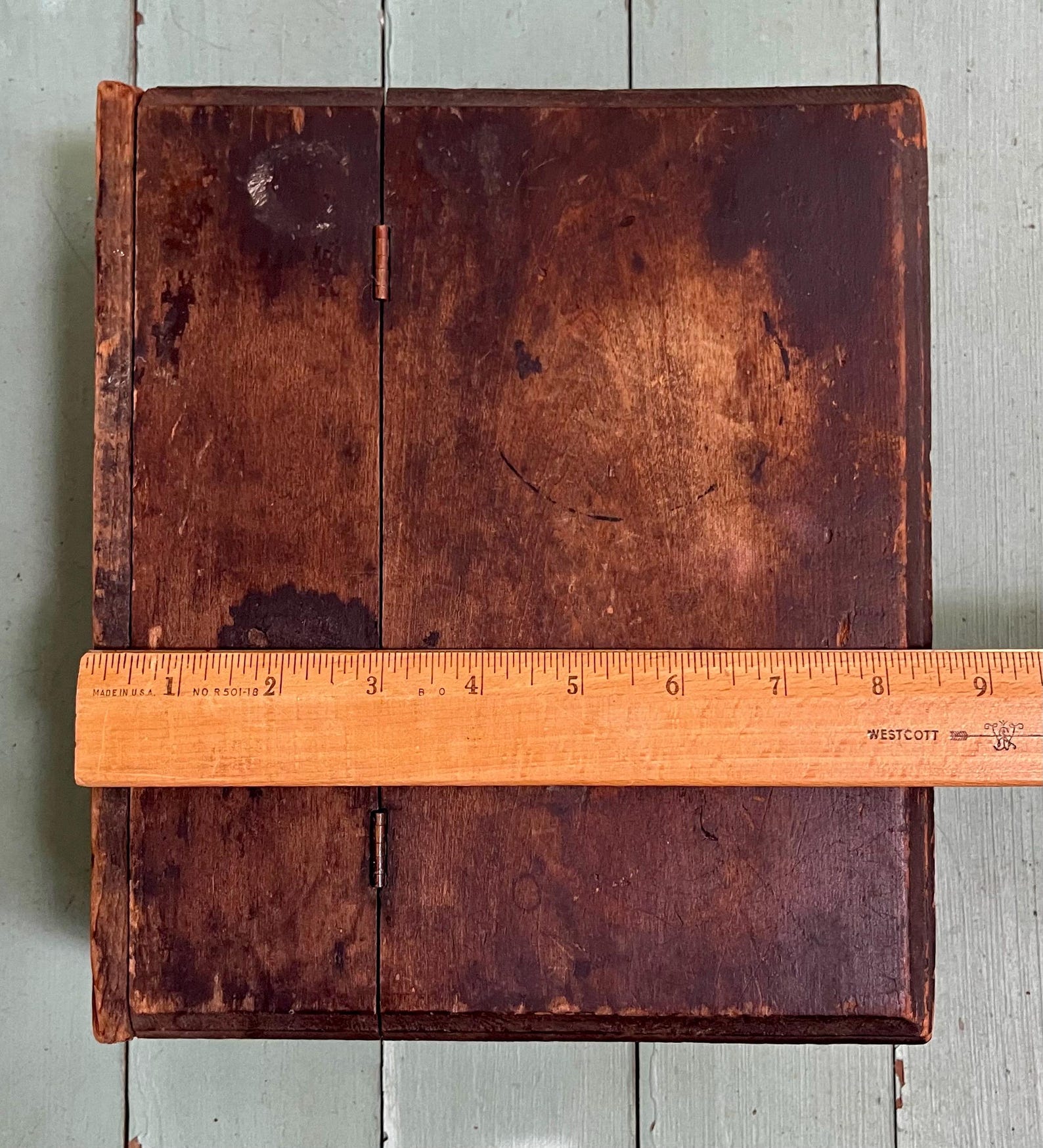 Antique Rustic Wooden Writing Box for Stationery and Pens, Circa Turn ...
