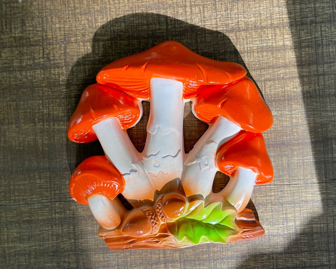 1981 Miller Studio Plaster Mushroom Wall Plaque - Etsy