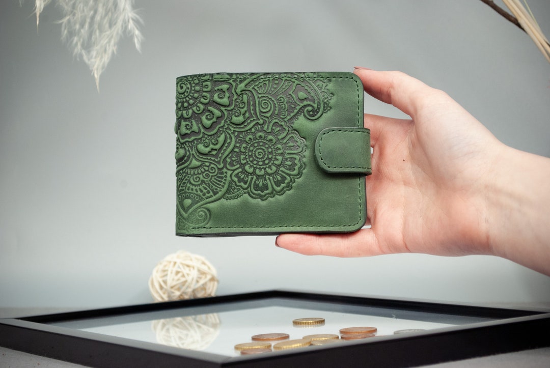 Small Green Wallet, Wallet Women , Women's Wallet, Leather Wallet Women ...