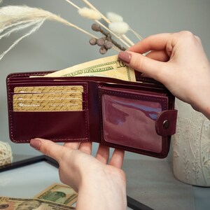 Owl Leather Minimalist Wallet, Women's Leather Wallet, Women's Wallet ...